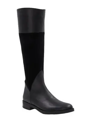 Aquatalia Regina Weatherproof Knee High Boot - Black Suede