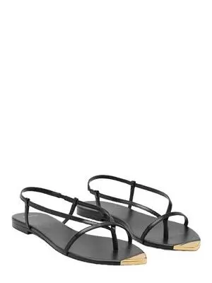 Mango Minimalist Strappy Sandal - Black