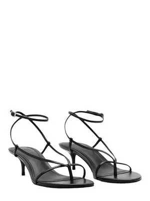 Mango Ankle Strap Sandal - Black