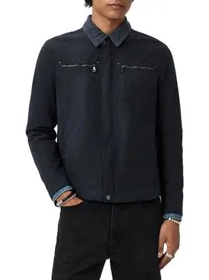 John Varvatos Waxed Cotton Work Jacket - Navy