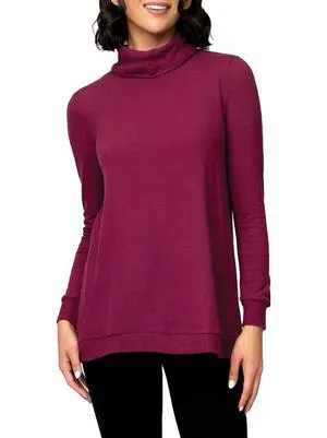 GIBSONLOOK Crossover Back Tunic Sweater - Port