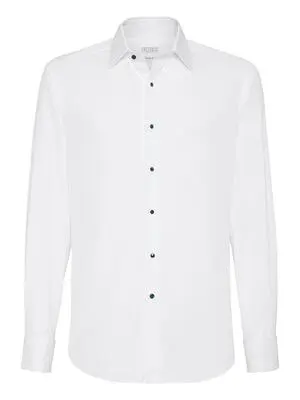 Brunello Cucinelli Tuxedo Shirt - White