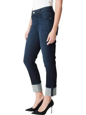 Fidelity Denim Cali Cuff Full Straight Jeans Serenade Blue
