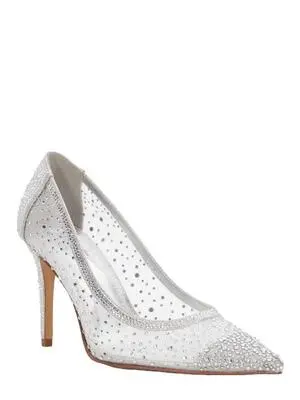 Dune London Brightest Pointed Toe Pumps - Silver