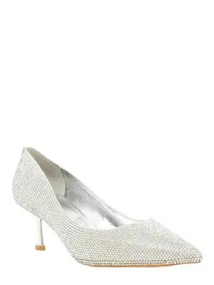 Dune London Bellas Pointed Toe Pump - Silver