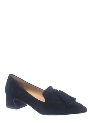 Gentle Souls Glova Tassel Pump Black Suede