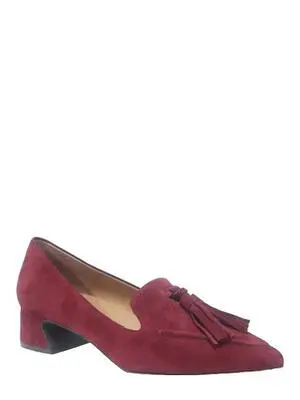 Gentle Souls Glova Tassel Pump Wine Suede