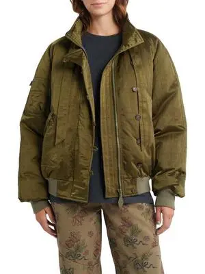DAMSON MADDER Joanie Bomber Jacket - Olive