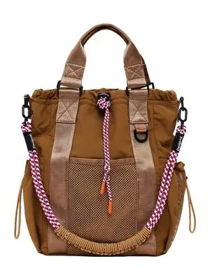 Desigual Medium Nylon Backpack - Medium Brown
