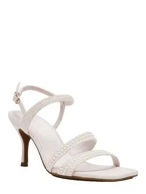 Anne Klein Embellished Slingback Sandal Bone