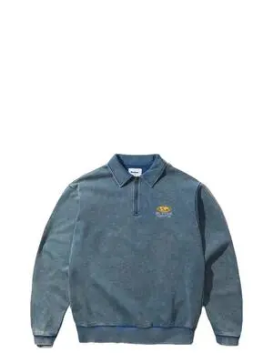BUTTER GOODS Corporate Quarter Zip Sweatshirt - Navy