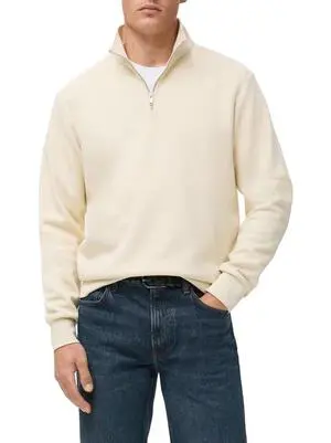 Mango Quarter Zip Sweatshirt - Ecru