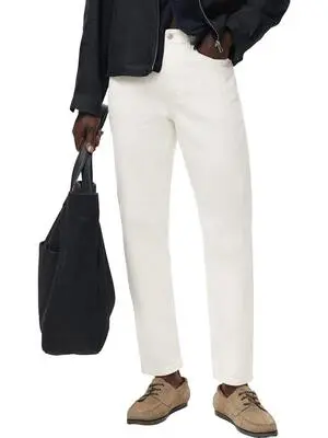 Mango Lore Tapered Straight Leg Jeans - Off White