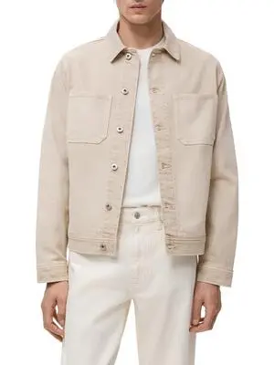 Mango Slim-fit Denim Jacket - Sand