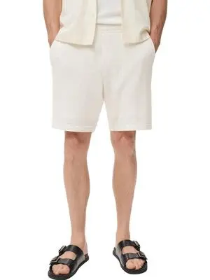 Mango Structured Knit Shorts - Off White