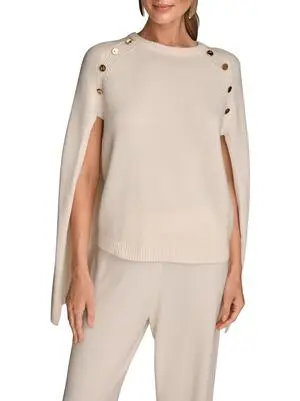 Donna Karan New York Cape Sweater - Cream
