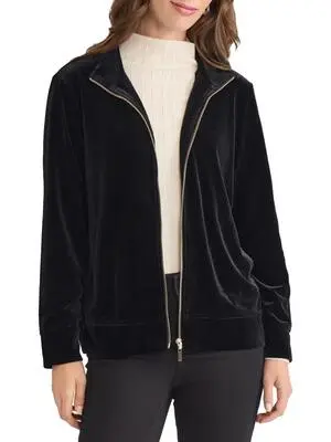 Jones New York Velour Jacket Jones Black