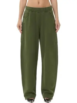 AFRM Ryan Cotton Barrel Sweatpants - Dark Forest