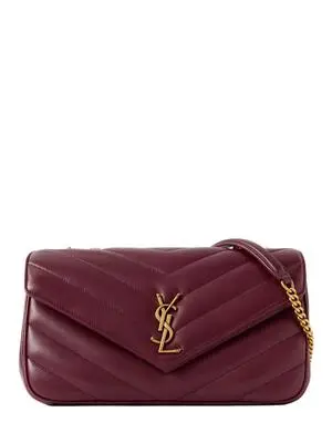 Saint Laurent Loulou Quilted Leather Shoulder Bag Red