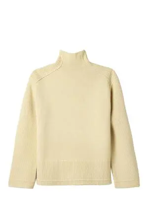 Maria Mcmanus Ribbed Wool And Cashmere-blend Turtleneck Sweater - Yellow