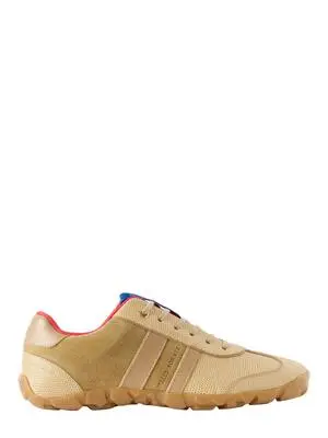 WALES BONNER Lizard-effect Leather And Suede Sneakers - Neutrals