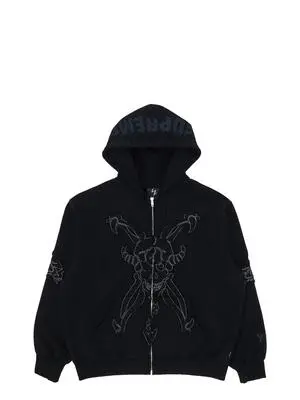 Supreme X Y's Zip-up Hooded Sweatshirt - Black