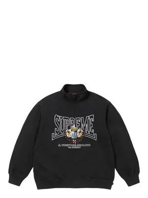 SUPREME Crest Appliqué Half Zip Pullover