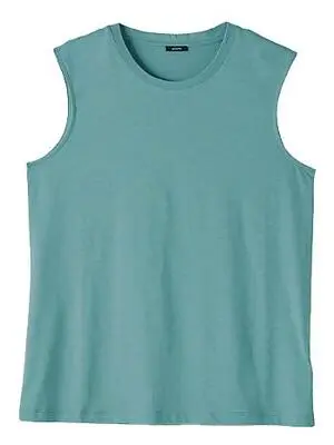JOSEPH Cotton-Silk Jersey Tank Top Lagoon