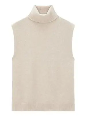 JOSEPH Brushed Cashmere Vest - Affogato