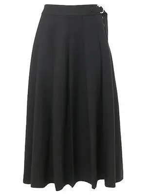 Whistles Buckle-embellished Pleated Midi Skirt - Black