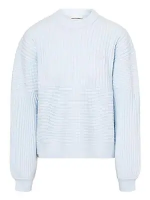 THE COUTURE CLUB Contrast Oversized Knitted Jumper - Lightblue