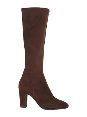 DUNE Heeled Knee-high Boots - Brown Suede Mix