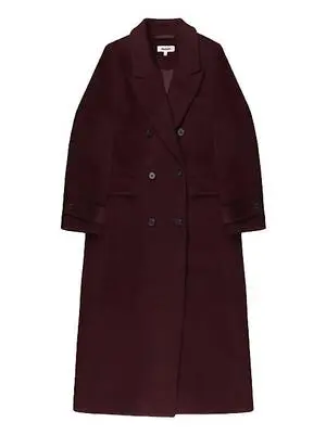 RO&ZO Peak-lapel Double-breasted Wool-blend Coat - Brown