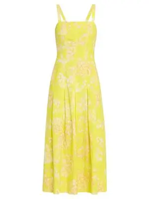 MARIE OLIVER Dixon Floral-print Midi Dress - Honeysuckle