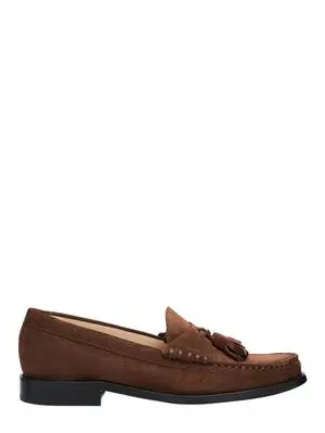 STUART WEITZMAN Lottie Suede Tassel Penny Loafers - Walnut