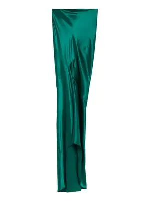 TOM FORD Asymmetric Satin Maxi Skirt - Forest
