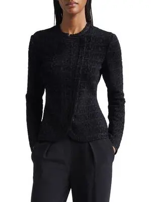 EMPORIO ARMANI Asymmetric Velvet Jacket
