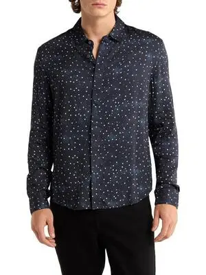 John Varvatos Rodney Hidden Placket Button-up Shirt - Black