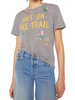 MOTHER The Rowdy Embroidered T-Shirt Hot On The Trail