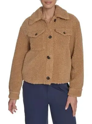 LEVI'S Faux Shearling Shacket - Chestnut