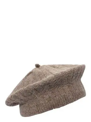 Ralph Lauren Herringbone Knit Beret - Taupe