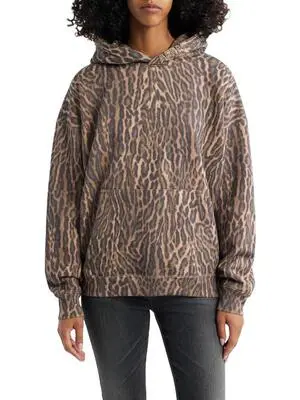 AFRM Blake Cotton Hoodie - Olive Leopard