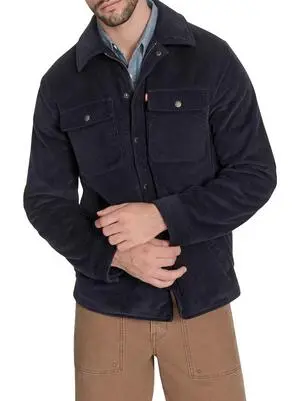 LEVI'S Corduroy Insulated Zip-up Jacket - Navy