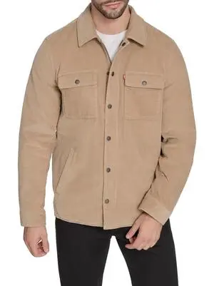 LEVI'S Corduroy Insulated Zip-up Jacket - Tan