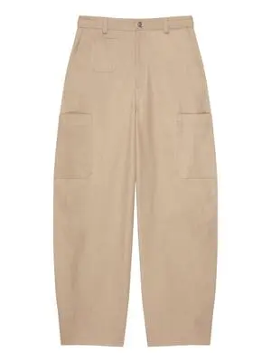 Givenchy Cargo Trousers In Washed Cotton Canvas - Beige