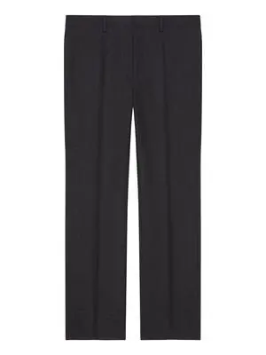 Givenchy Straight-leg Flannel Trousers - Charcoal