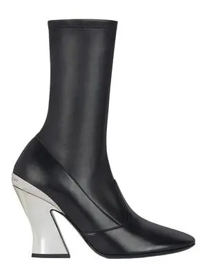 Givenchy Sculpted Nappa Leather Ankle Boots - Black/silvery