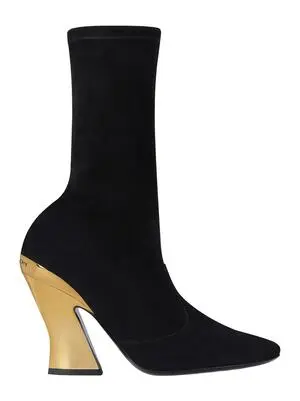 Givenchy Sculpted Suede Ankle Boots Black/golden