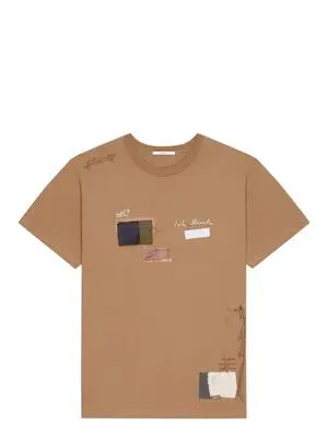 Givenchy T-shirt In Cotton With Trompe L'œil Atelier Print - Beige Camel
