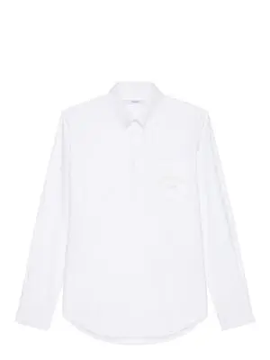 Givenchy Shirt In Cotton Oxford With Paris Embroidery - White